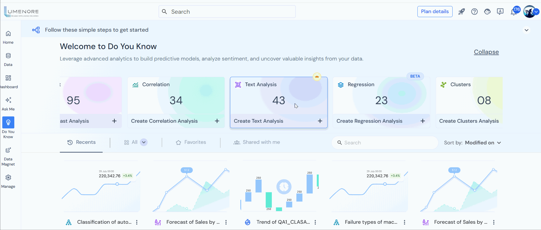 Text analysis - Lumenore Knowledge Base