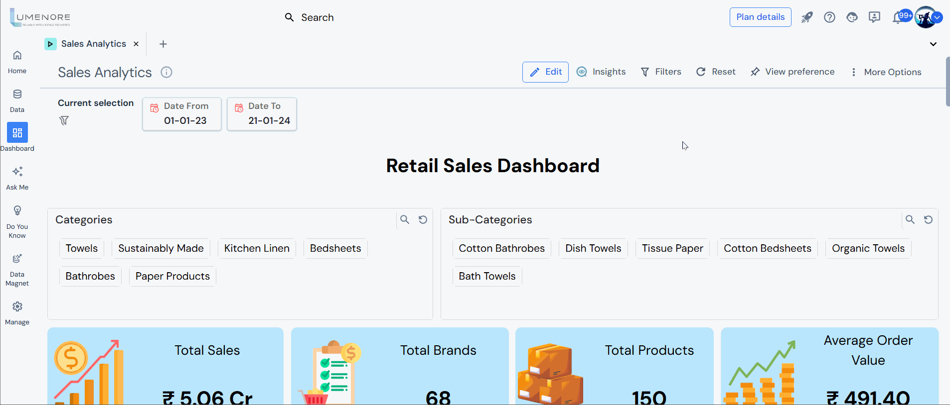 Edit and refresh - Lumenore Knowledge Base