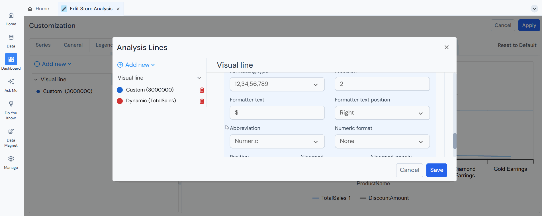 Line chart - Lumenore Knowledge Base
